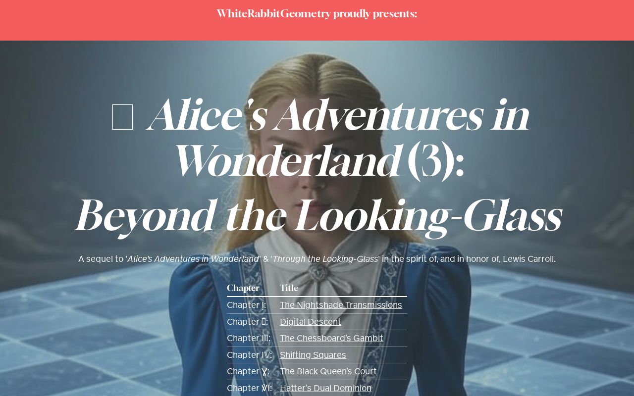 🕛 Alice's Adventures in Wonderland (3): Beyond the Looking-Glass